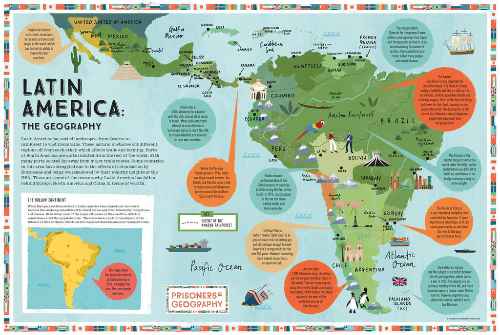 Prisoners of Geography Latin America Educational Wall Map – Map Marketing