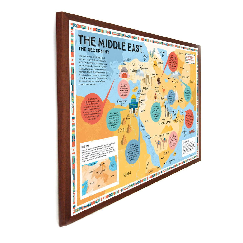 Prisoners Of Geography Middle East Educational Wall Map Map Marketing 