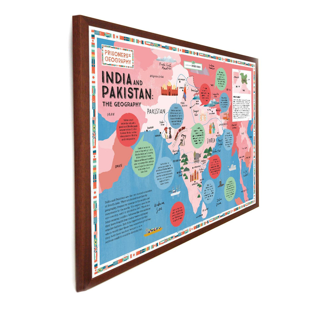 Prisoners of Geography India and Pakistan Educational Wall Map – Map ...