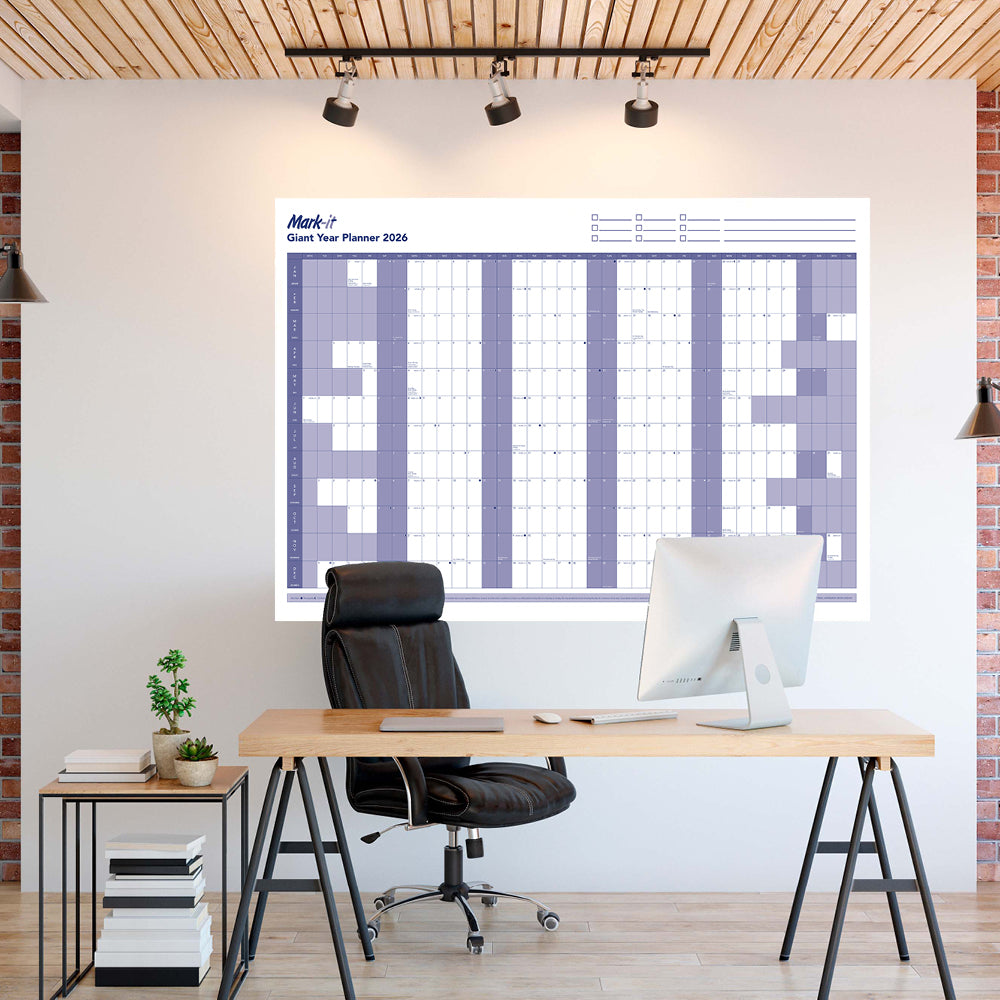 GIANT 2026 YEARLY WALL PLANNER - MARK IT – Map Marketing