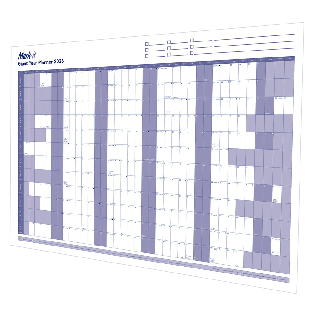 GIANT 2026 YEARLY WALL PLANNER - MARK IT – Map Marketing