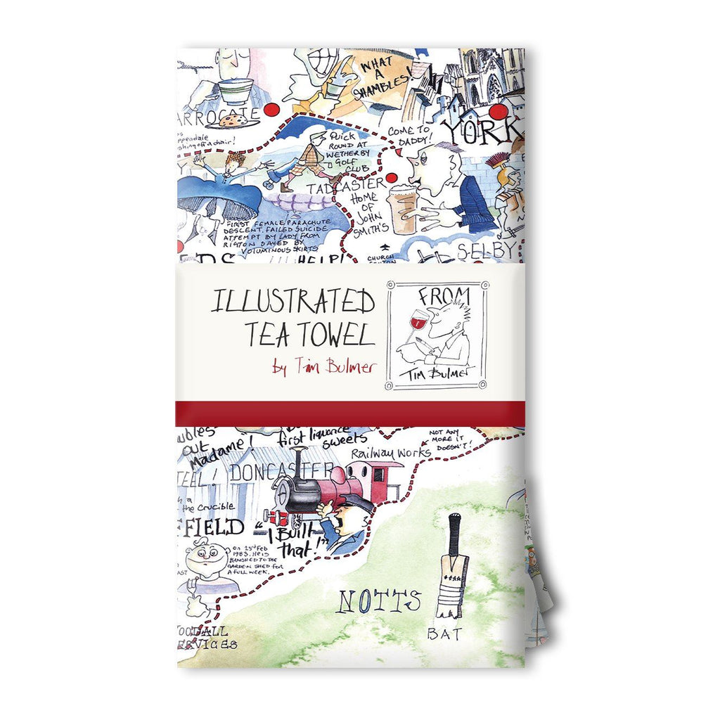 Tim Bulmer Illustrated Tea Towels Yorkshire – Map Marketing
