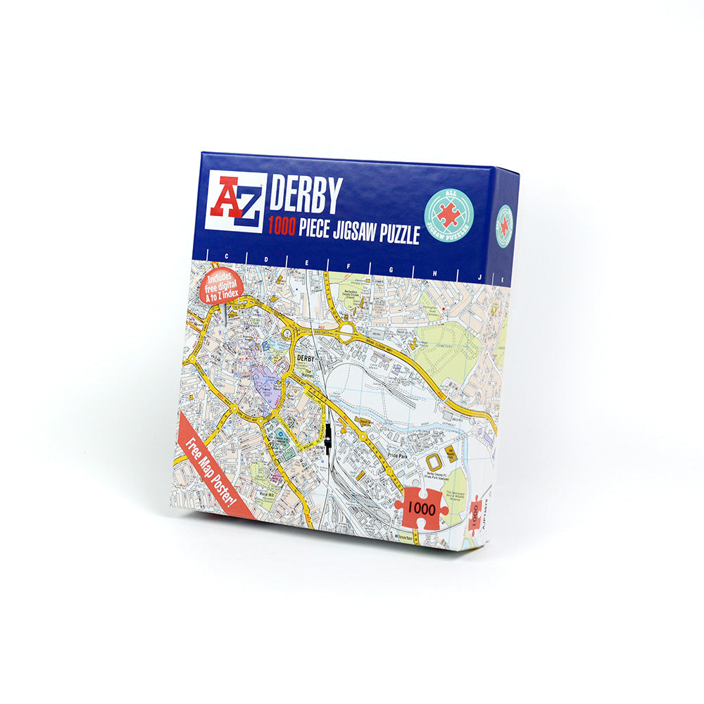 A-Z Map of Derby 1000 Piece Jigsaw – Map Marketing