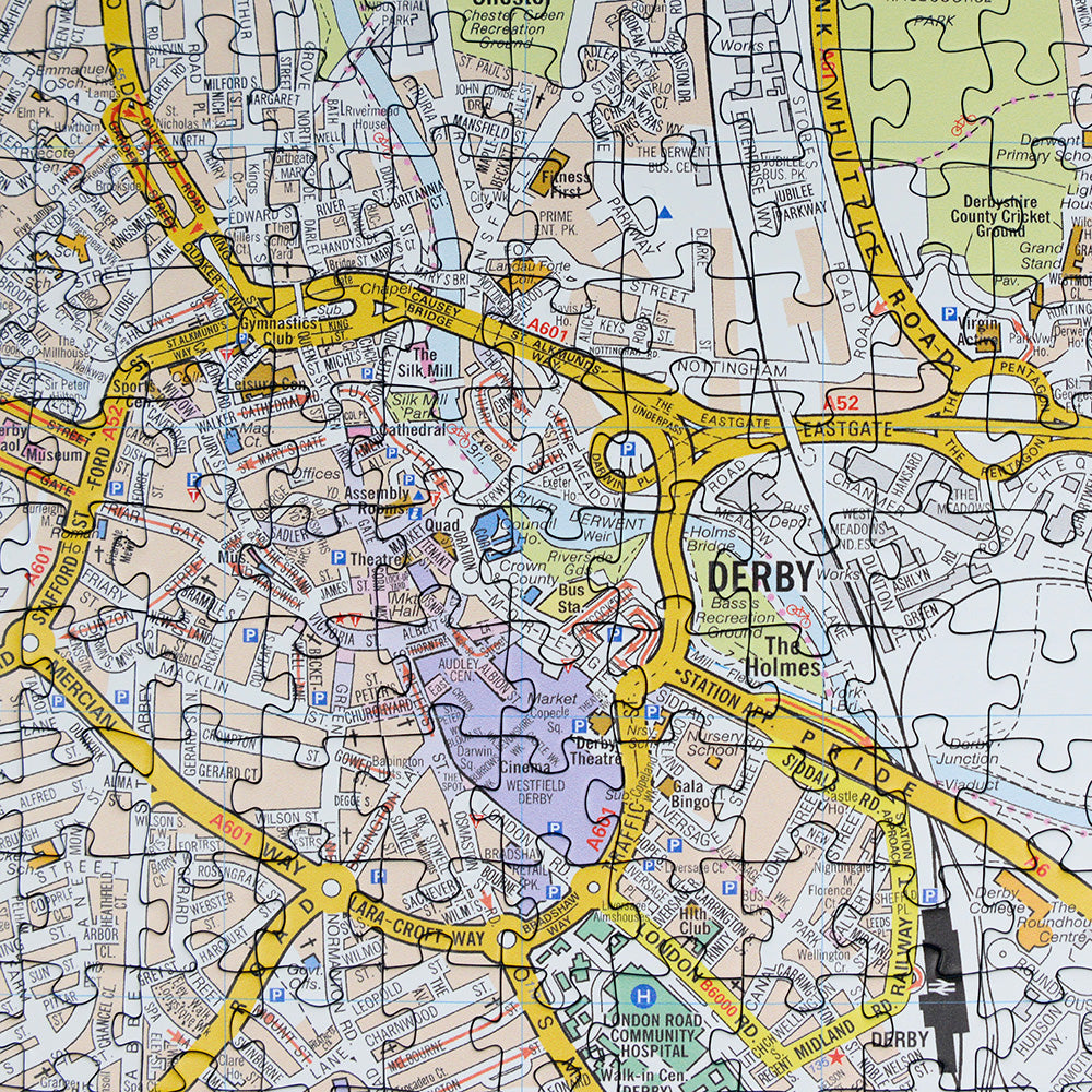 A-Z Map of Derby 1000 Piece Jigsaw – Map Marketing