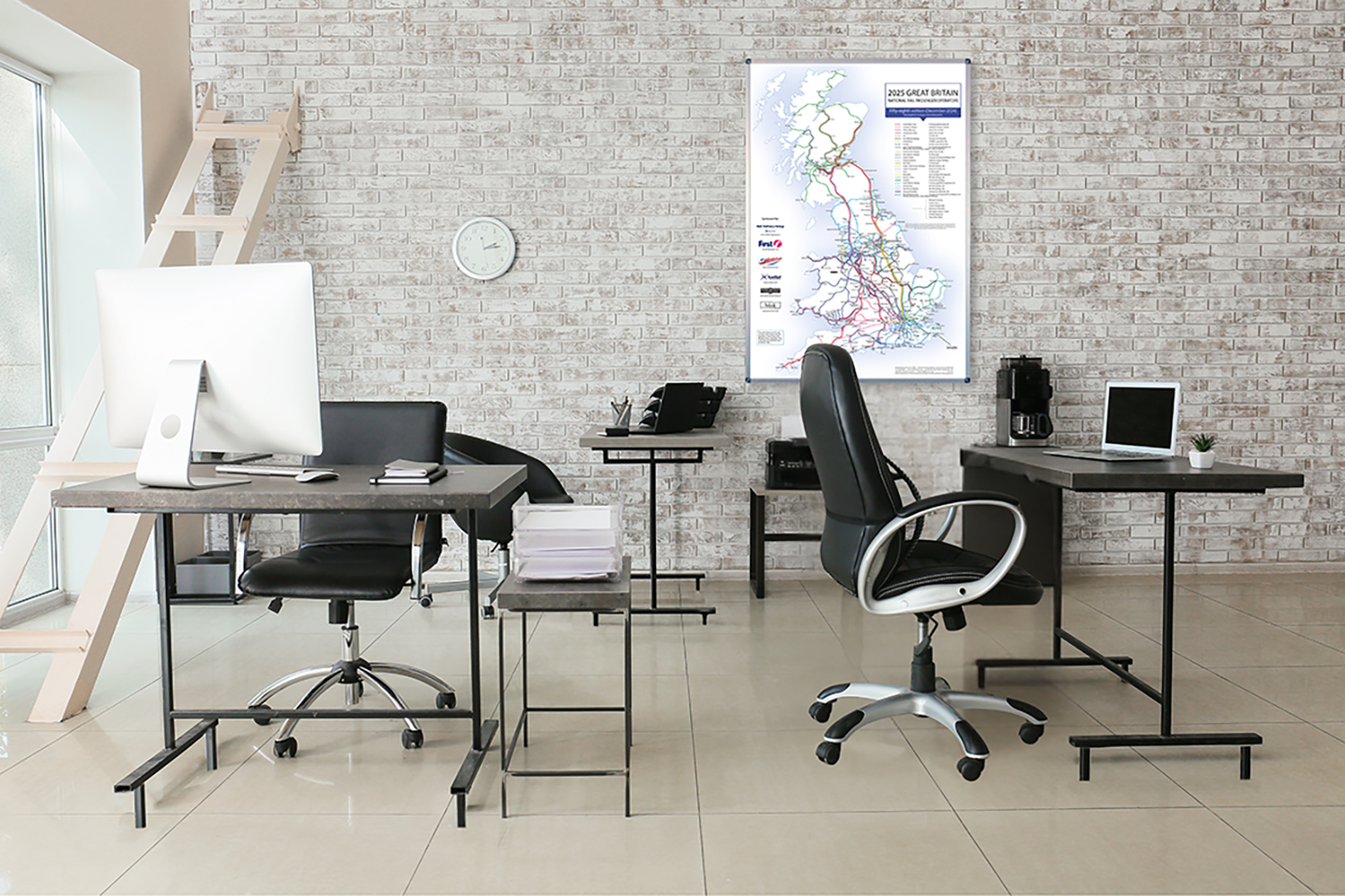 UK Rail Operators Map 59th Edition - Laminated Railway Wall Map – Map ...