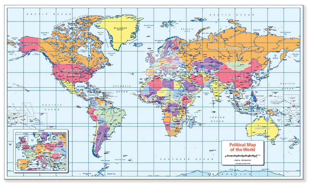 Colour Blind Friendly World Political Map – Map Marketing
