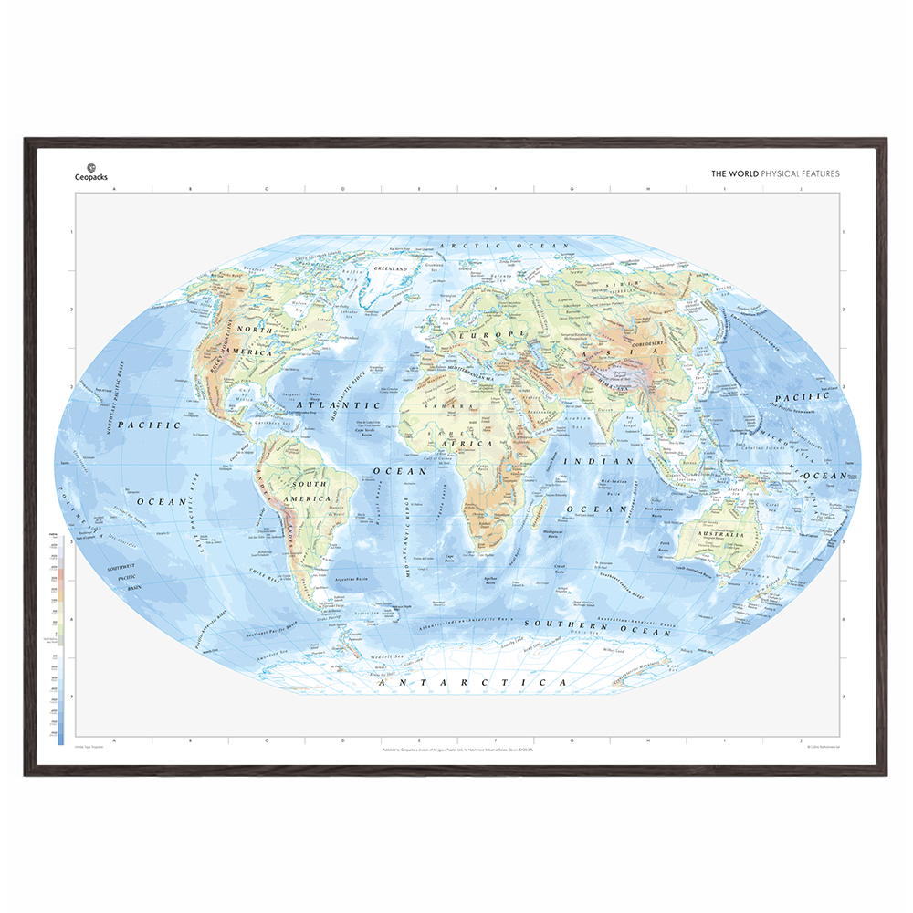 World Physical Features Map – Map Marketing
