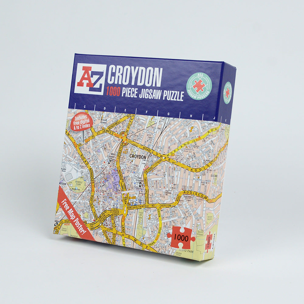 A-Z Map of Croydon 1000 Piece Jigsaw – Map Marketing