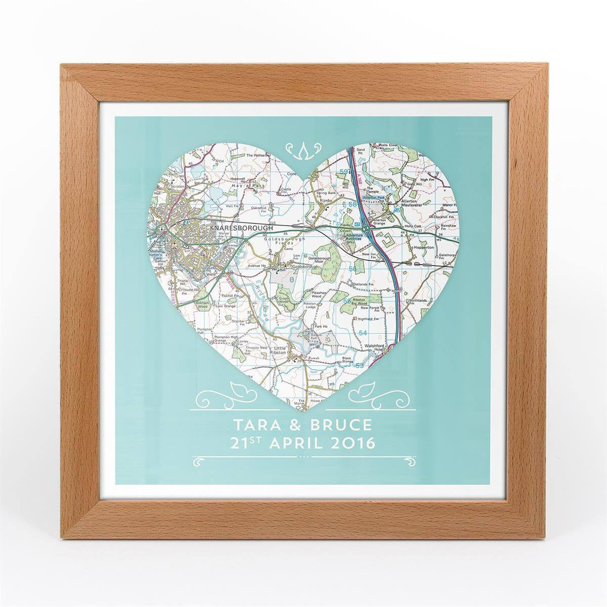 Single Heart – Personalised Map Art – Map Marketing