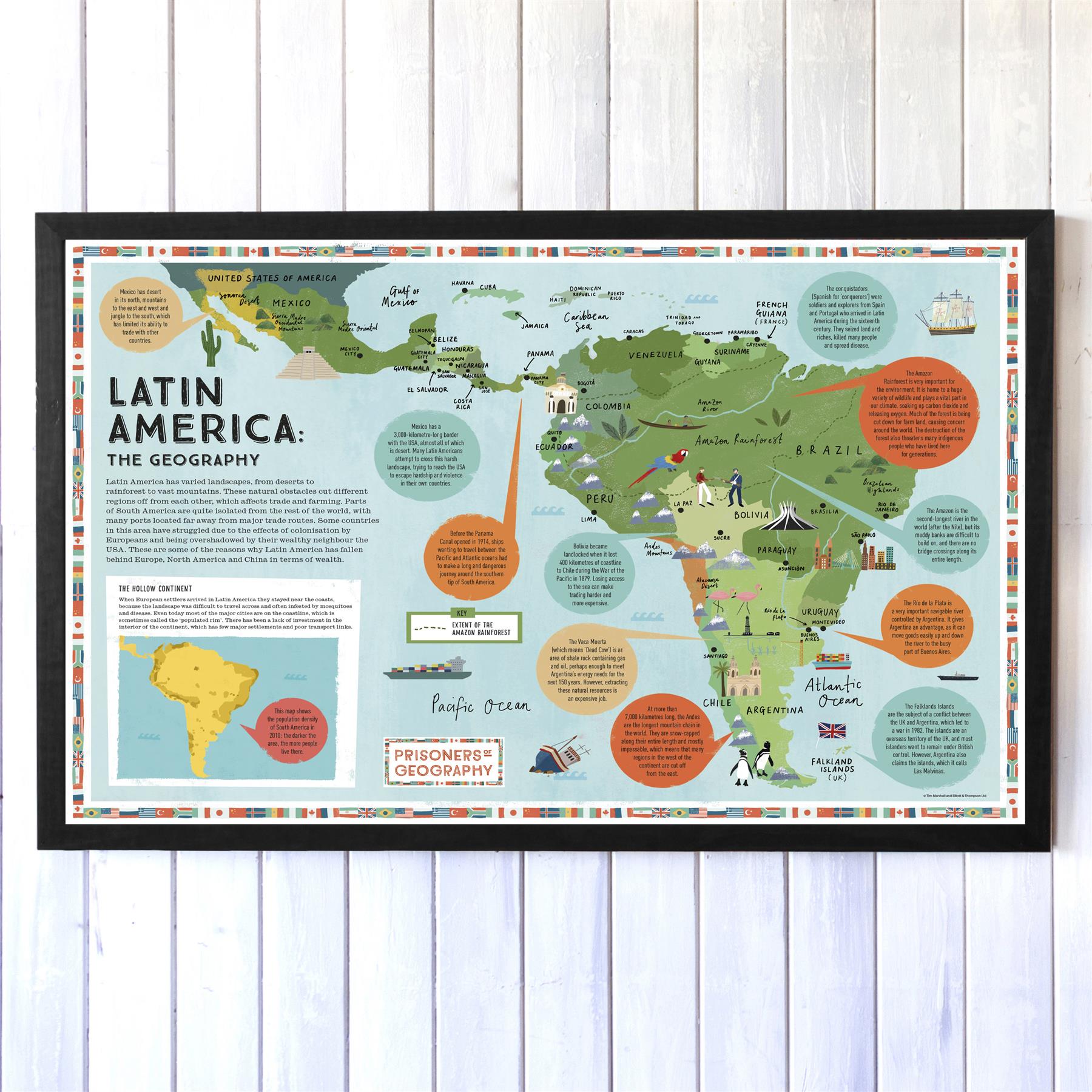 Prisoners of Geography Latin America Educational Wall Map – Map Marketing