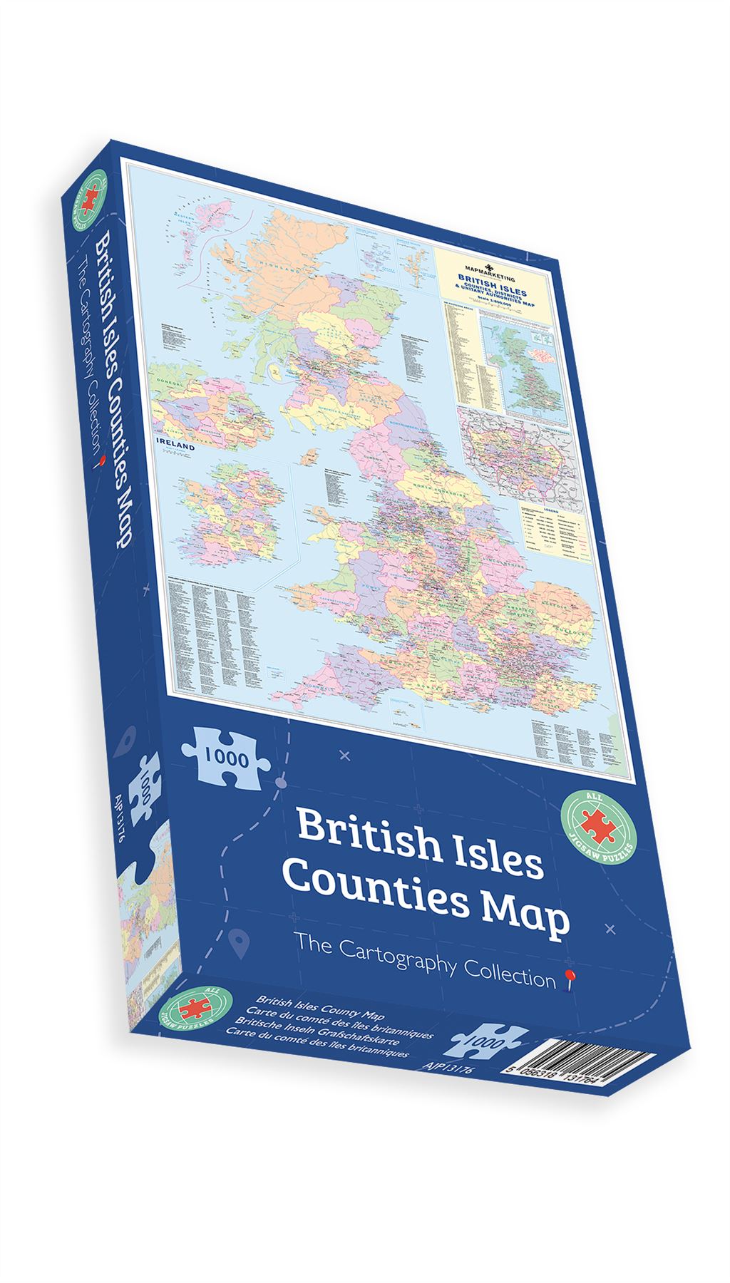 British Isles County Map 1000 Piece Jigsaw Puzzle – Map Marketing