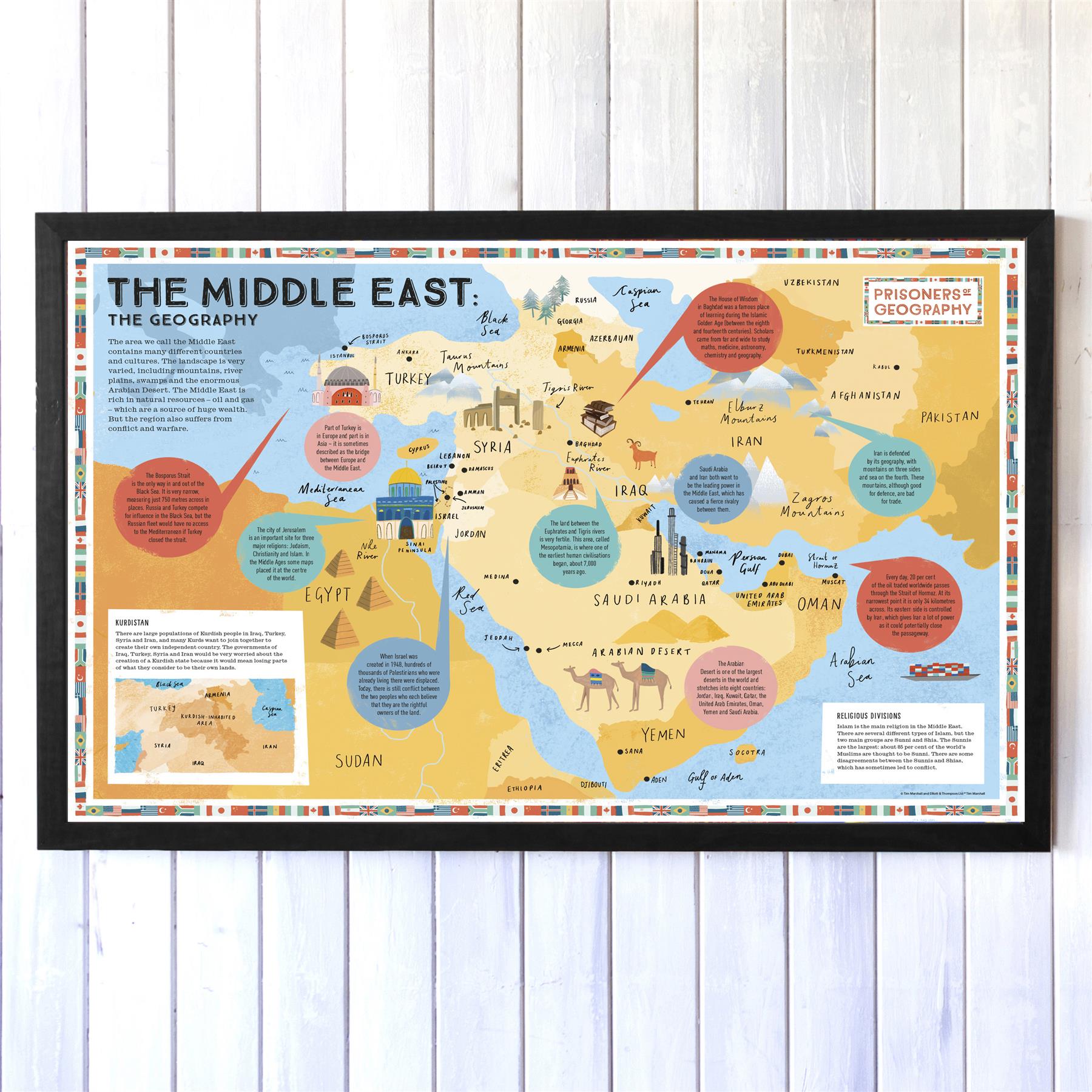 Prisoners of Geography Middle East Educational Wall Map – Map Marketing