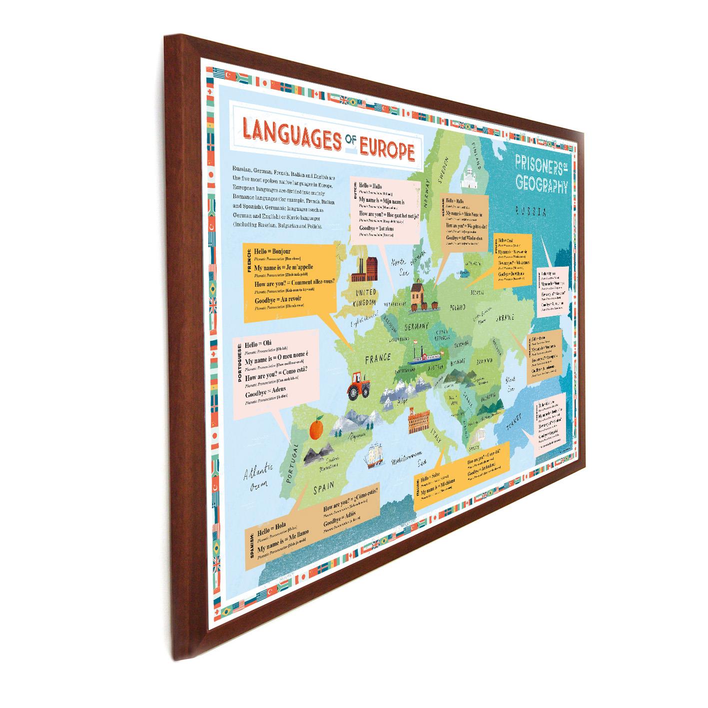 Prisoners of Geography Languages Of Europe Educational Wall Map – Map ...