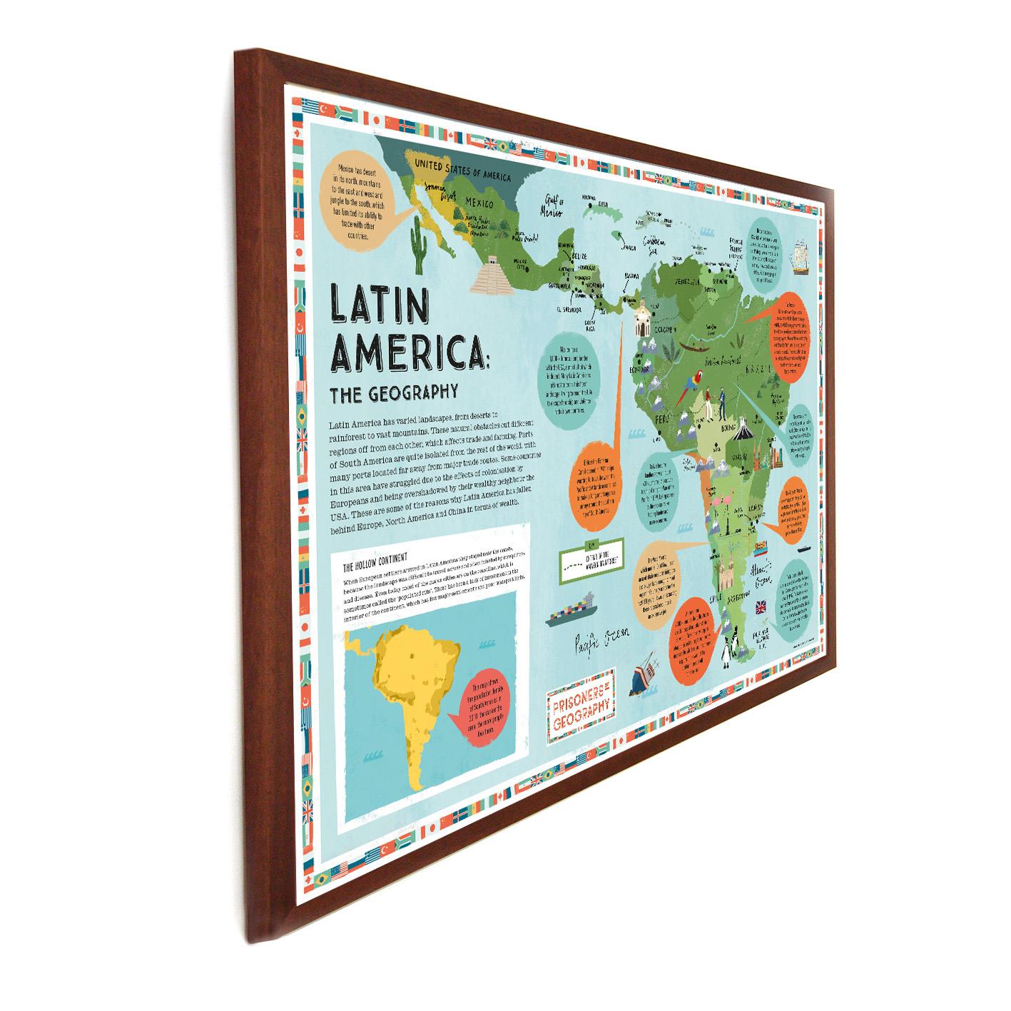 Prisoners of Geography Latin America Educational Wall Map – Map Marketing