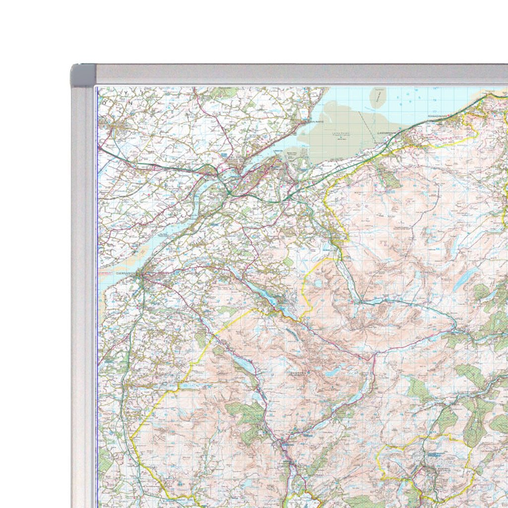Snowdonia National Park Wall Map | Bangor, Porthmadog, Barmouth – Map ...