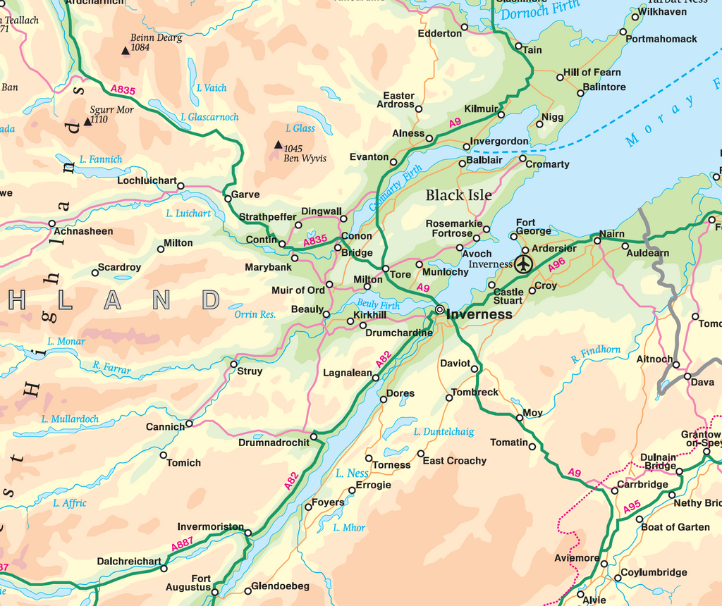 Scotland Road Map - Laminated or Framed Wall Map of Scotland – Map ...