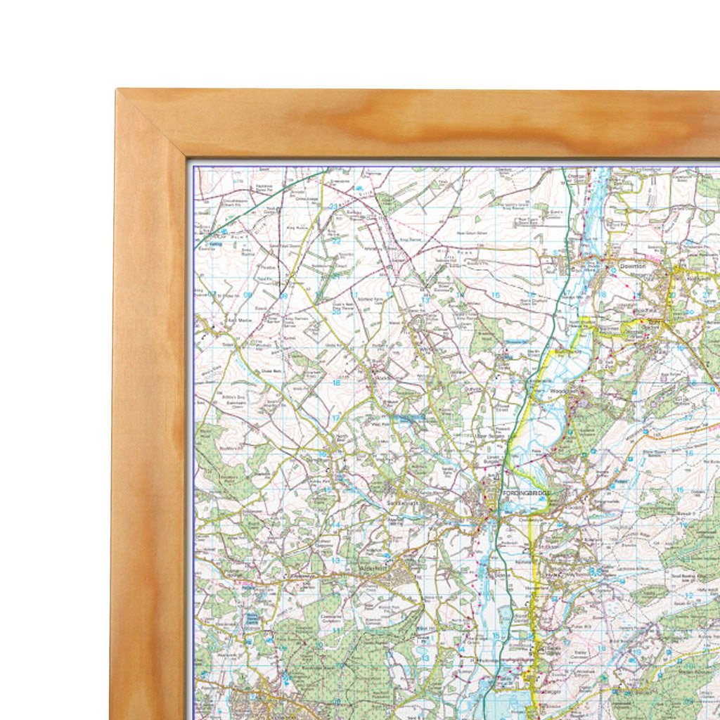 New Forest National Park Wall Map | Southampton, Bournemouth, Cowes ...
