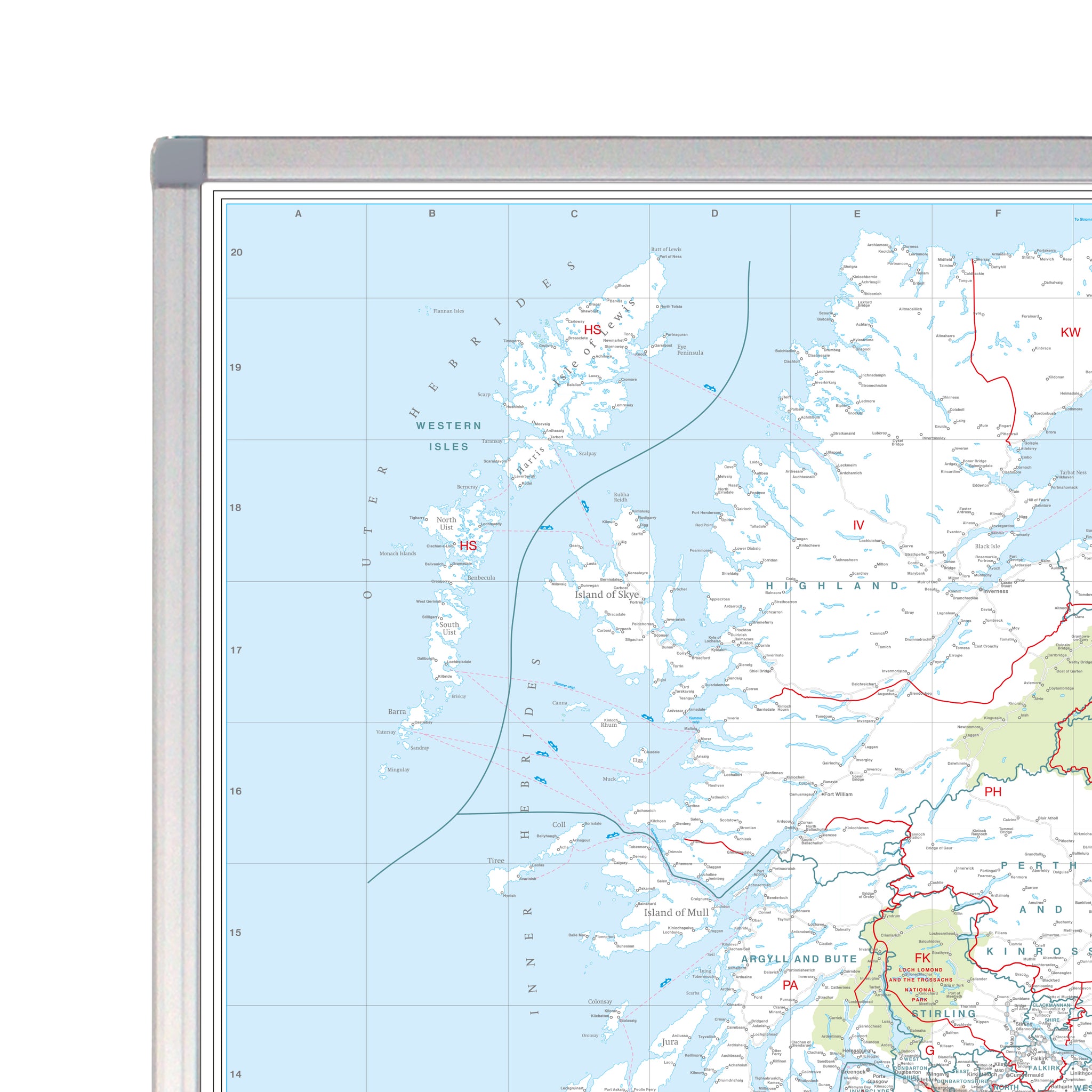 UK Postcode Wall Map of Great Britain & NI | Map Marketing
