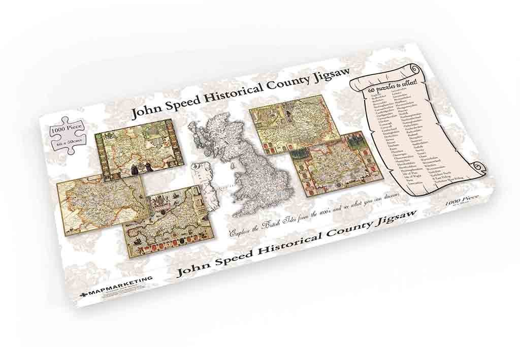 Devon Historical Map 1000 Piece Jigsaw Puzzle (1610) - John Speed – Map ...