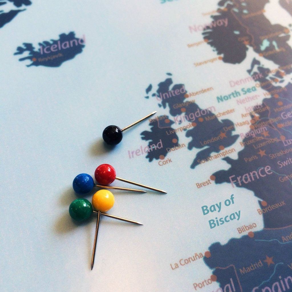 World Map Pinboard | Framed Map Pinboard – Map Marketing