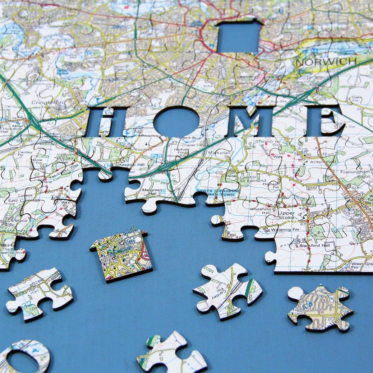 UK Wooden Hometown Jigsaw Puzzle – Map Marketing
