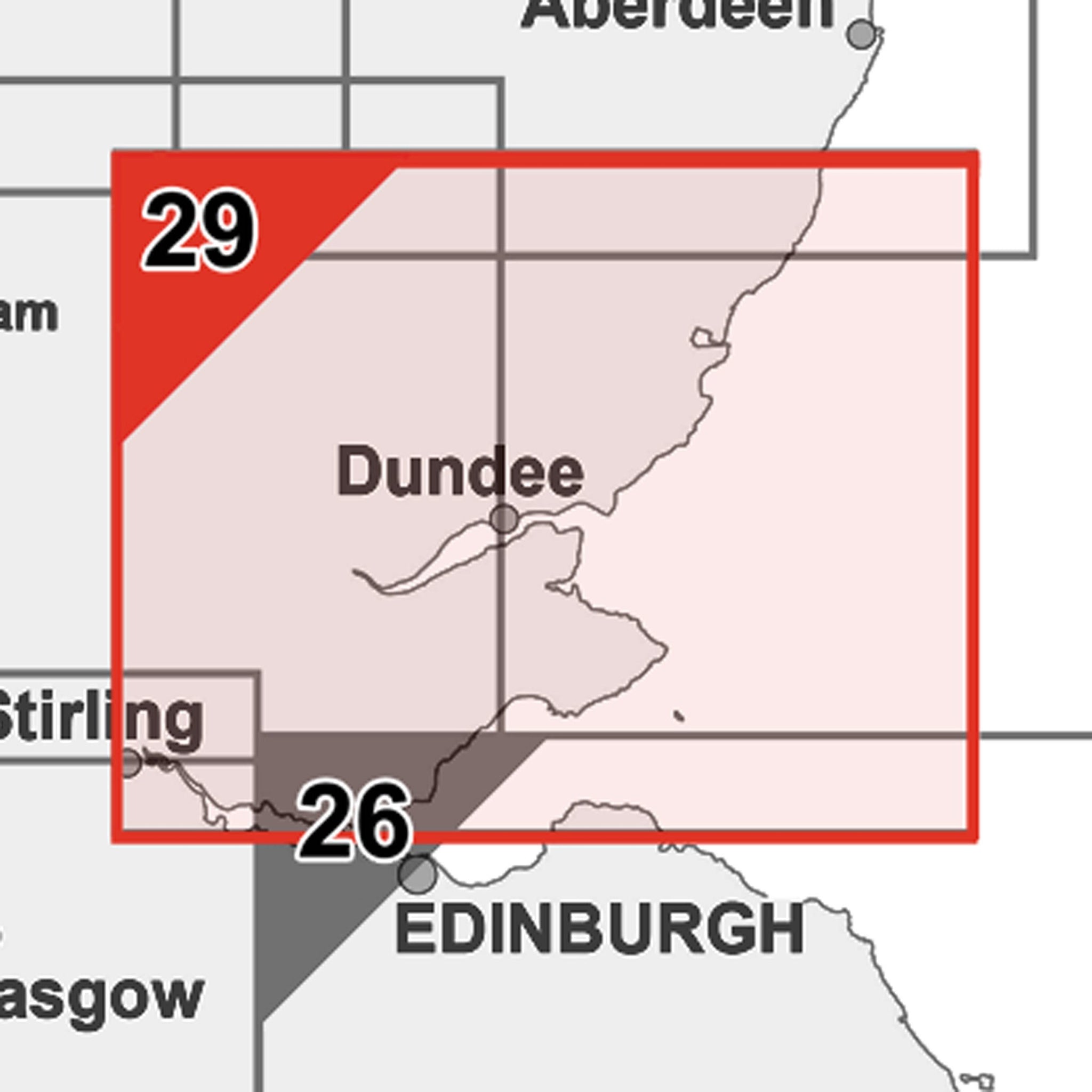 Angus, Tayside and Fife Postcode Wall Map - Sector Map 29 – Map Marketing