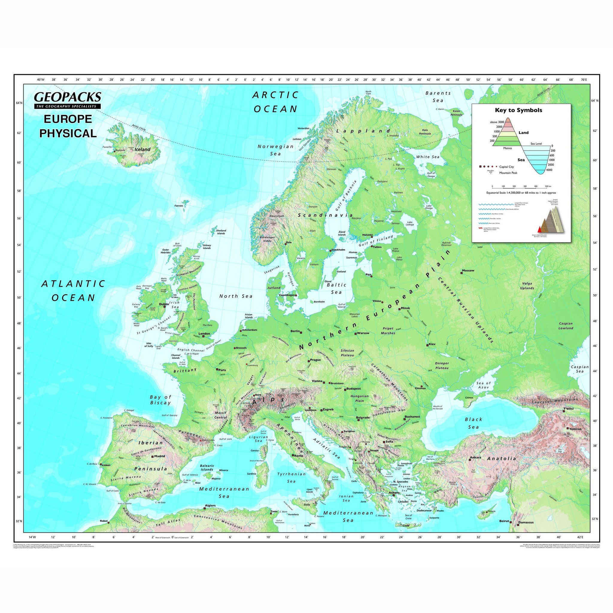 Geopacks reversible political/physical wall maps – Map Marketing