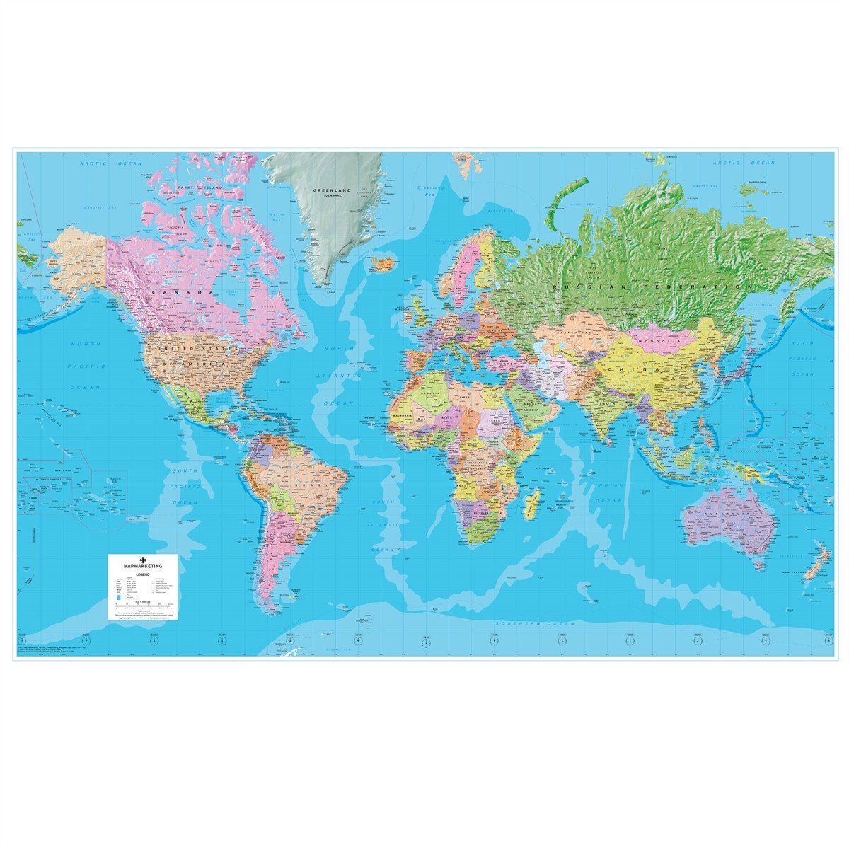 Compact Map Poster National Geographic British Isles Wall Map - Compact ...