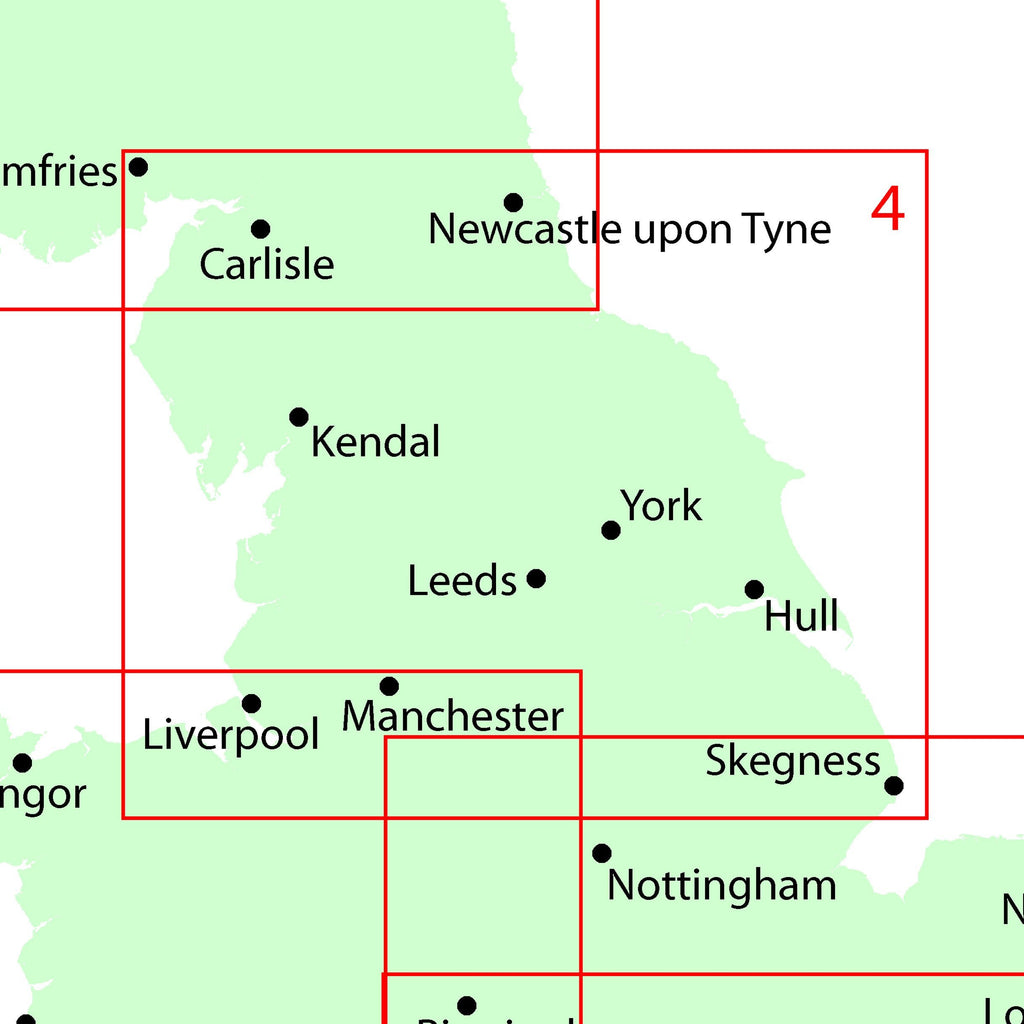 Northern England Regional Road Map - Newcastle, Sunderland, Leeds – Map ...