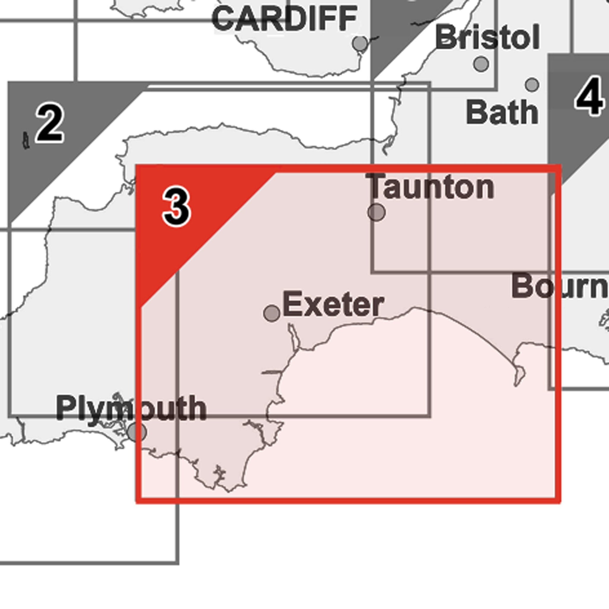 South Devon Postcode Map - Sector Map 3 – Map Marketing