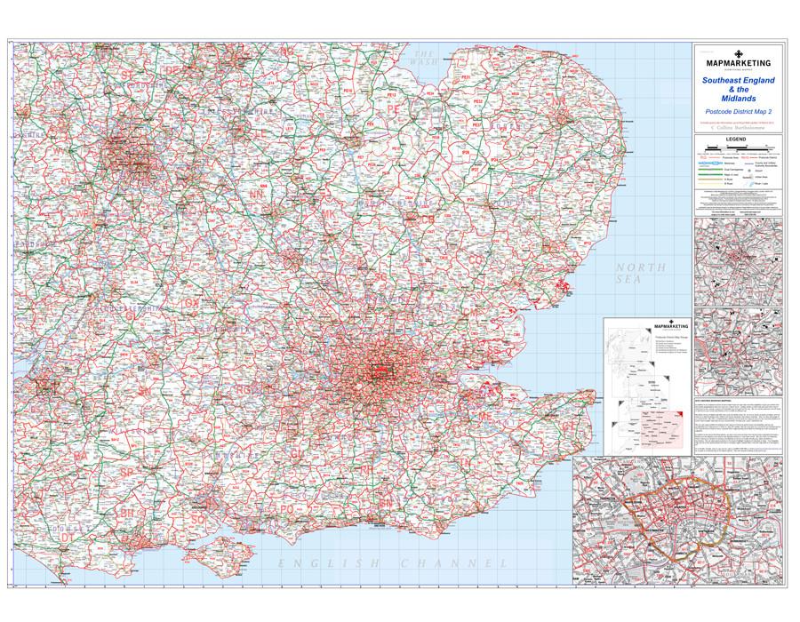 Road Map South East England
