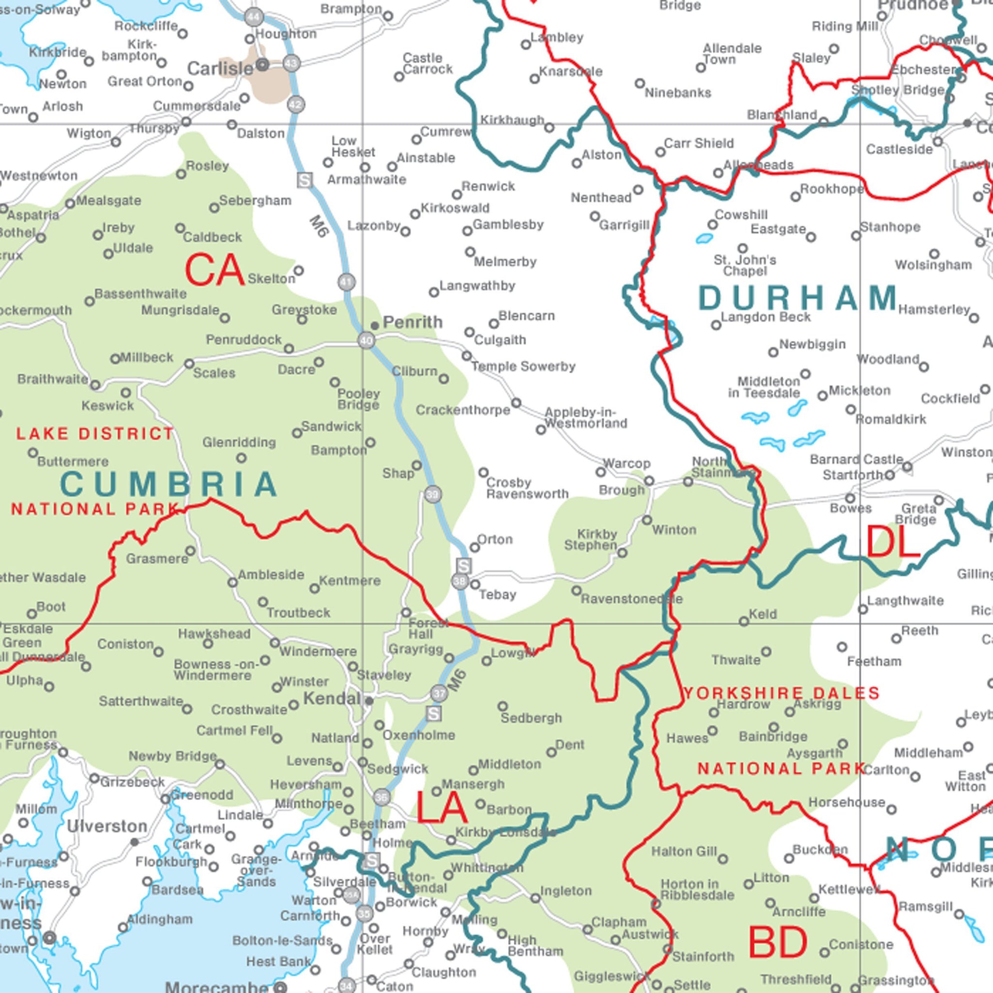 Supersize GB Postcode Area Wall Map – Map Marketing